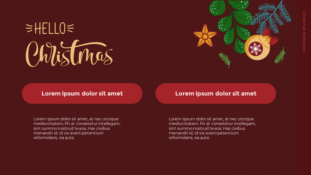 Christmas Illustration PPT Background Images