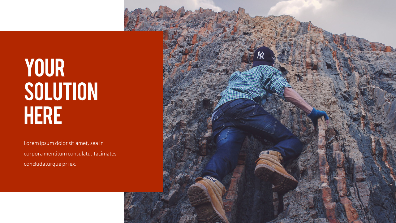 Bold Rock Climber PowerPoint Slides Adventure Template