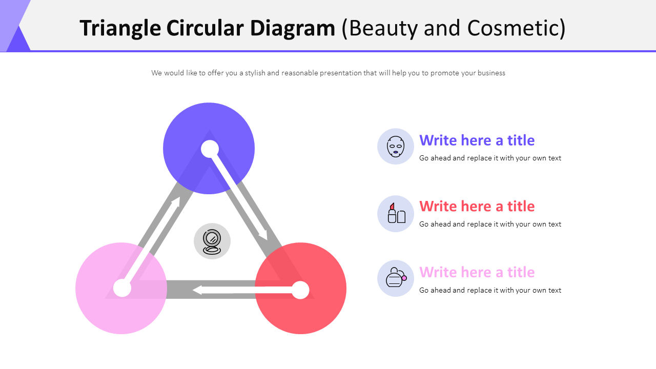 Triangle Circular Diagram Diagram (Beauty and Cosmetic)