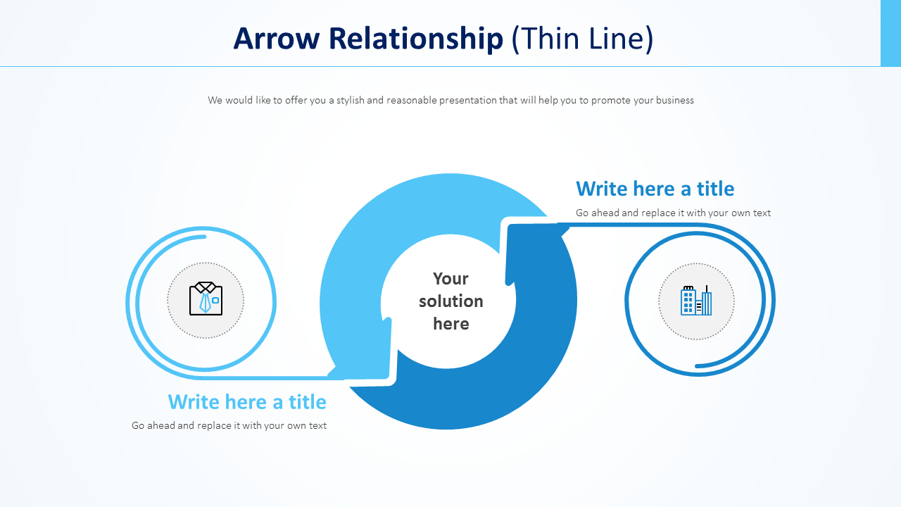 Arrow Relationship Diagram (Thin Line)