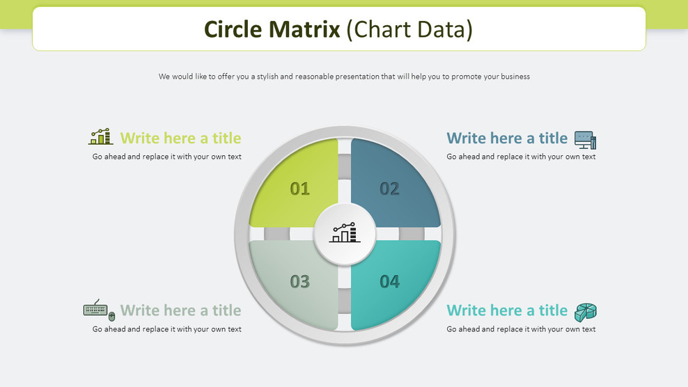 Circle Matrix Diagram (Business) PowerPoint Table of Contents