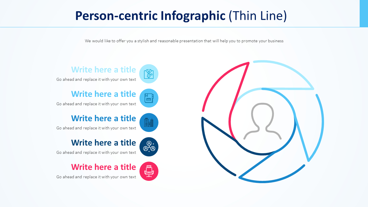 Person-centric Infographic Diagram (Thin Line)