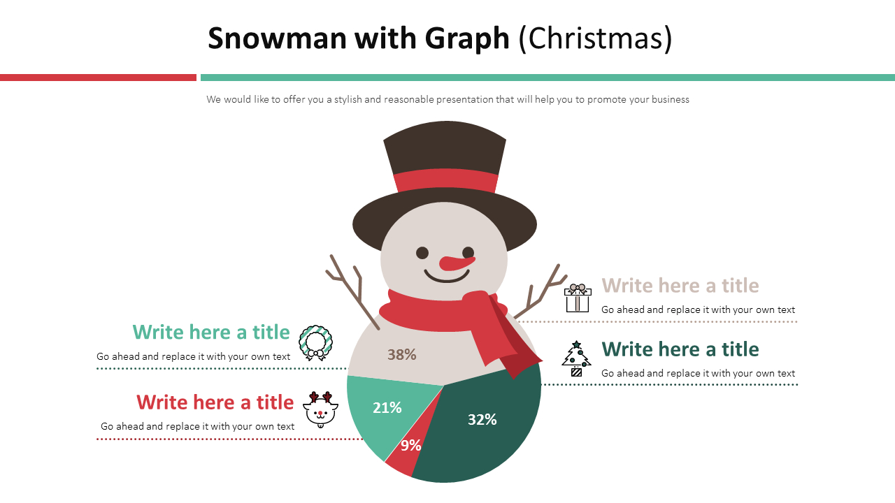 Snowman with Graph Diagram (Christmas)