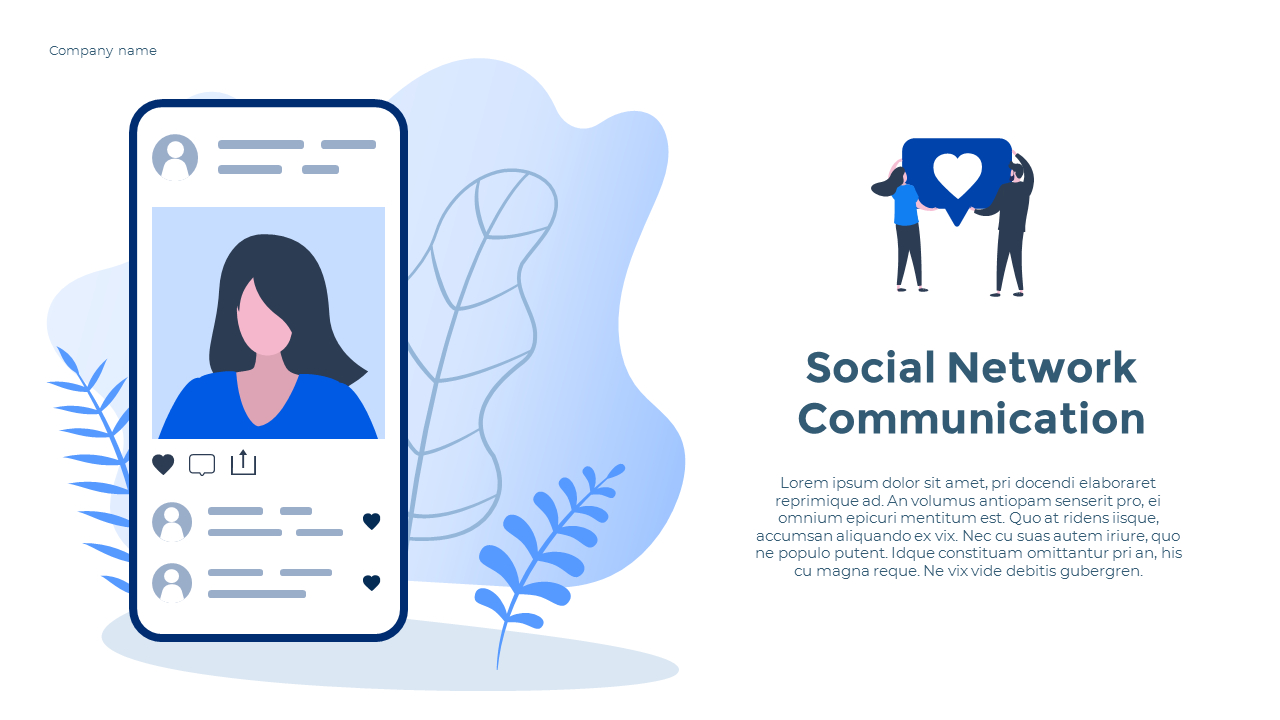 Social Network Communication Modern PPT Templates