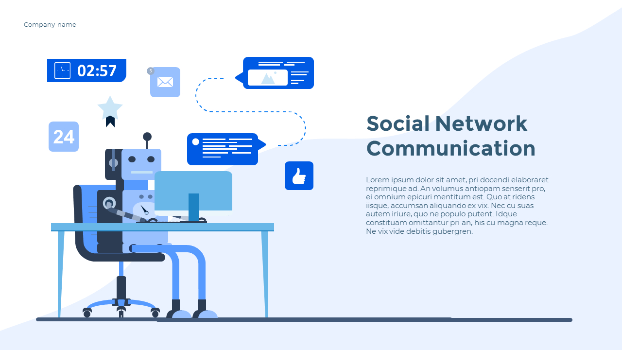 Social Network Communication Modern PPT Templates