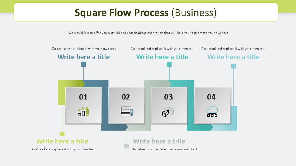 Square Flow Process Diagram (Business)