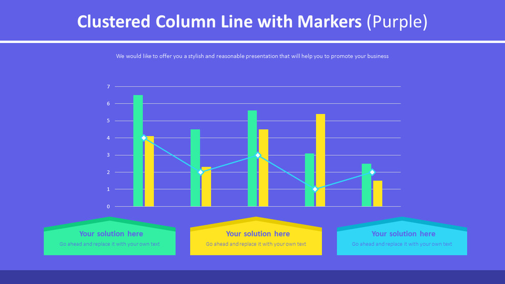 Clustered Column Line with Markers (Purple)