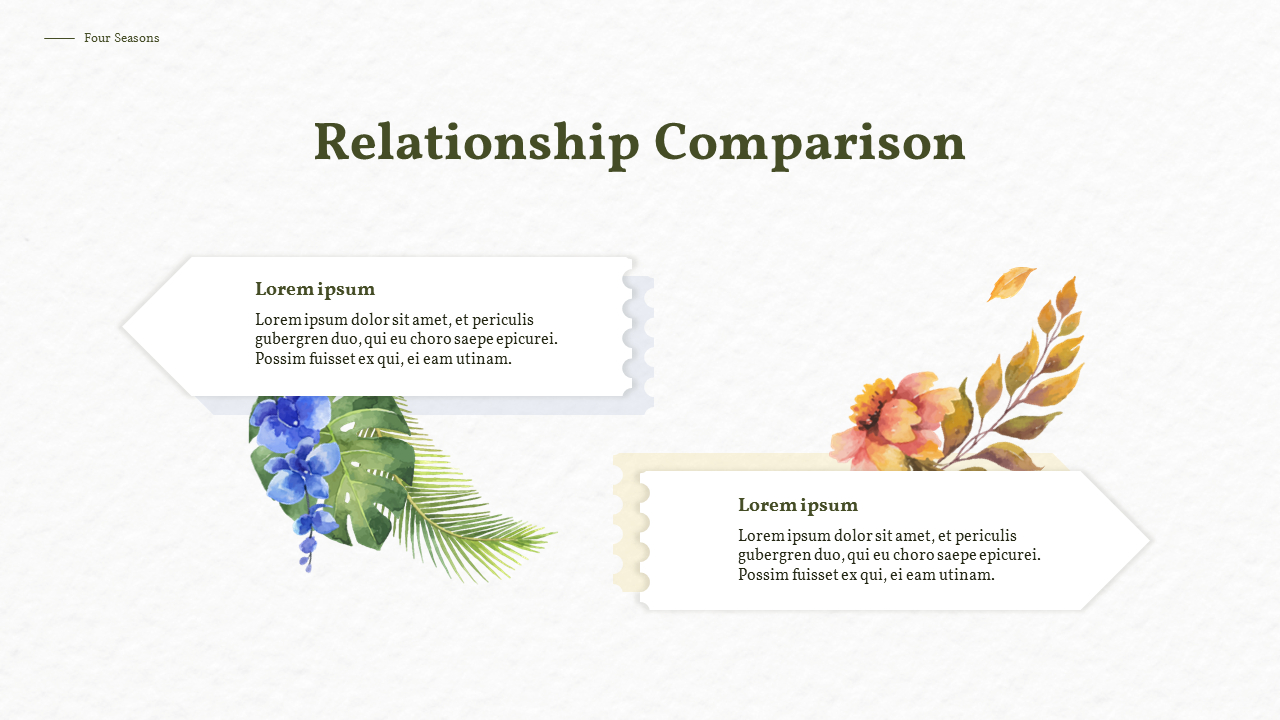 Four Seasons Watercolor Design Best Presentation Design