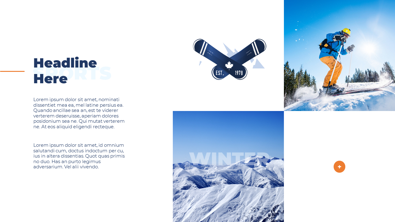 Snowboard & Ski PPT Theme