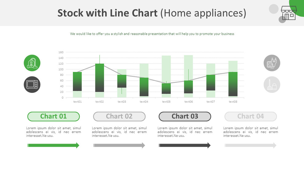 Stock with Line Chart (Home appliances)
