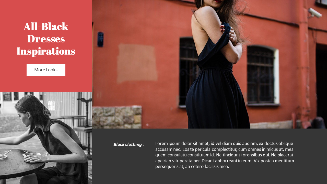 The Latest Street Style Fashion Simple PowerPoint Template Design