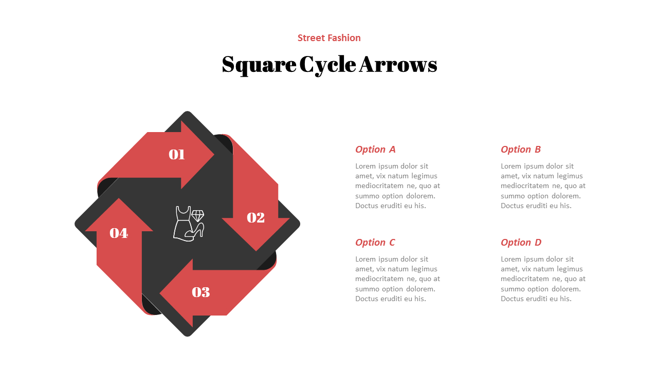 The Latest Street Style Fashion Simple PowerPoint Template Design