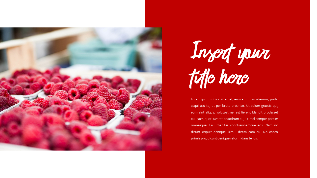 Frutas y Verduras Rojas Plantillas PPT de tema