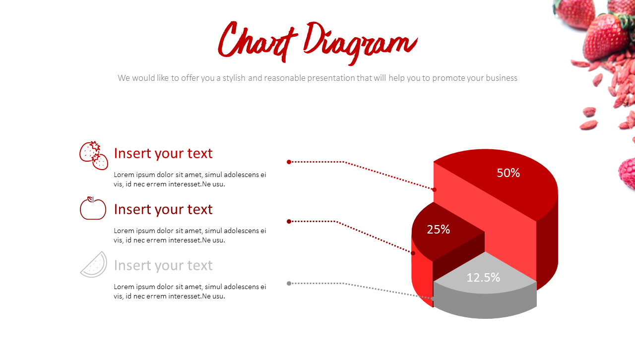 Frutas y Verduras Rojas Plantillas PPT de tema