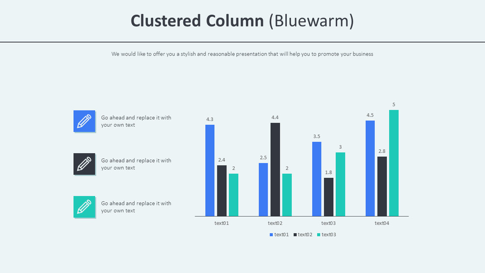 Clustered Column (Bluewarm)|Chart