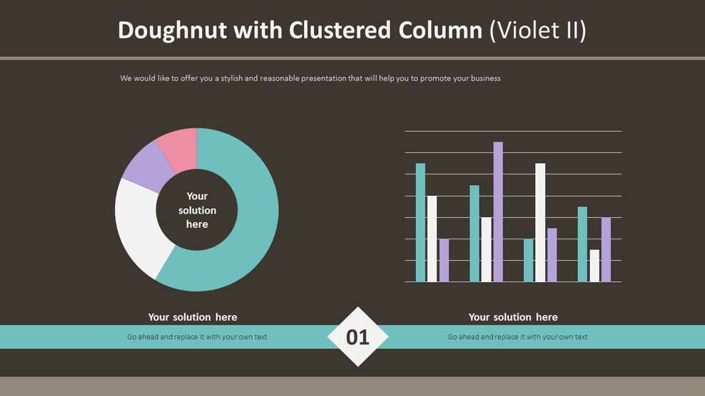 Doughnut with Clustered Column (Violet II)|Chart