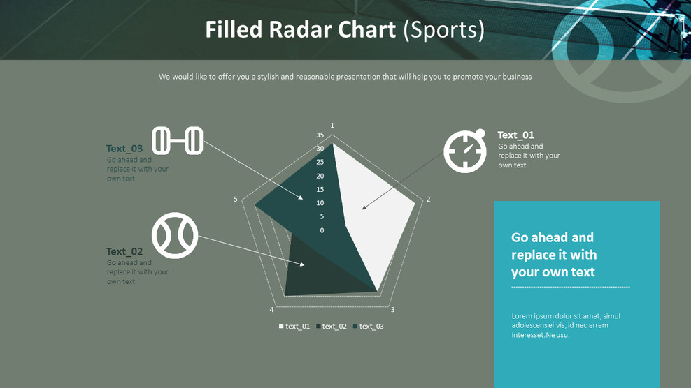 Filled Radar Chart (Sports)