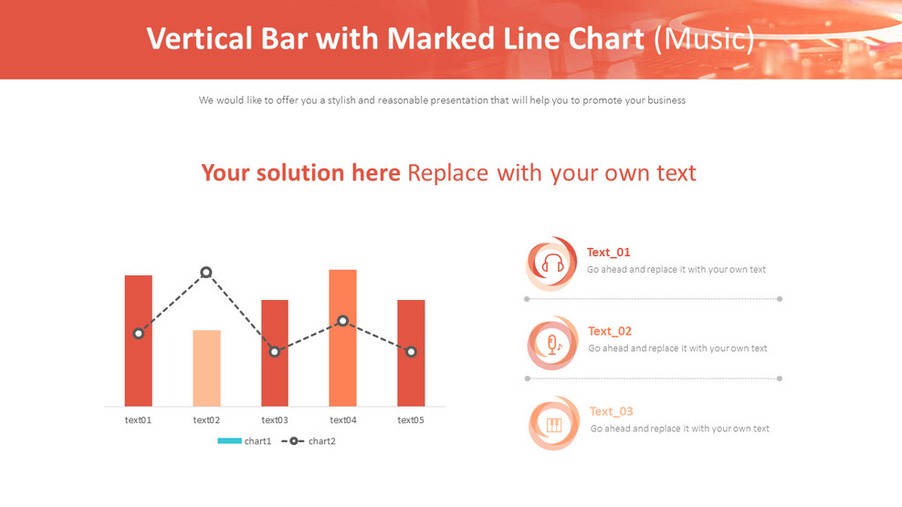 Vertical Bar with Marked Line Chart (Music)|Column