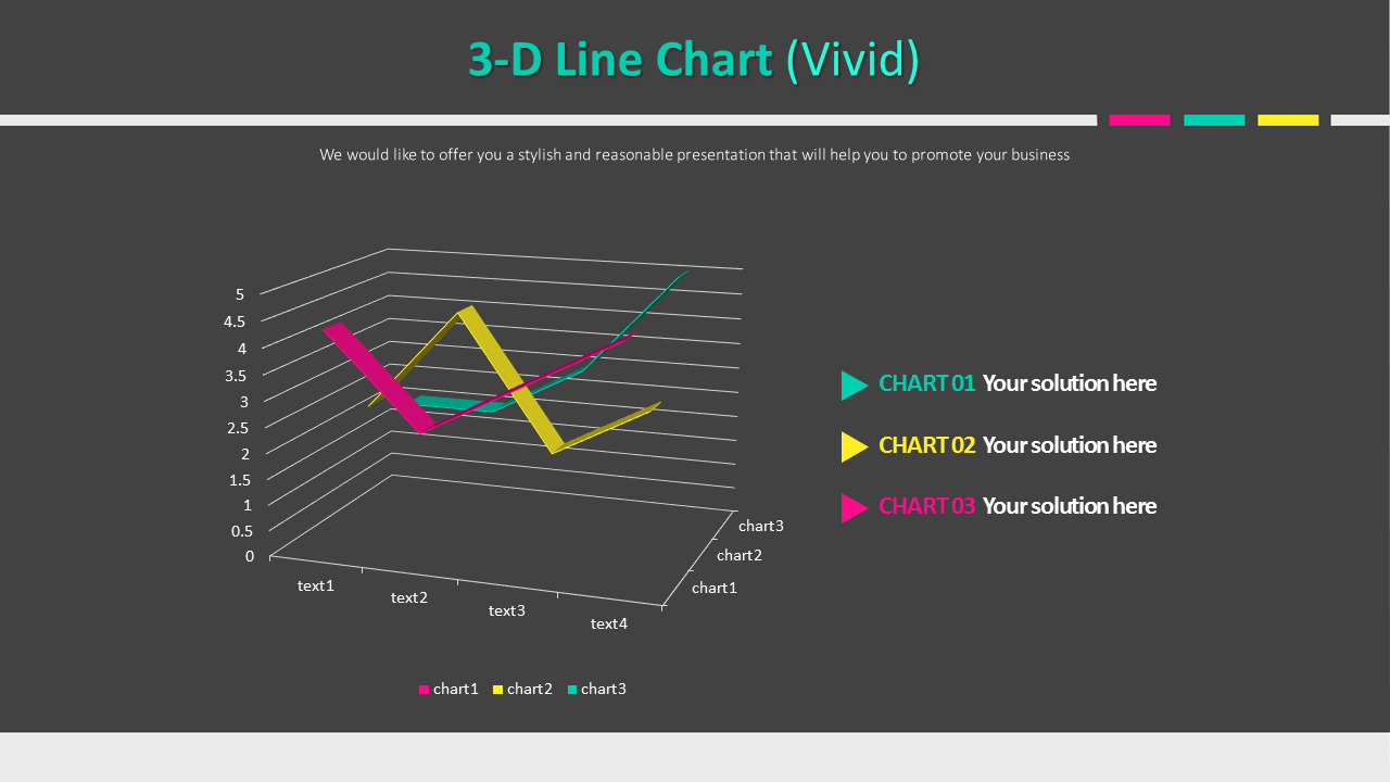 3-D Line Chart (Vivid)