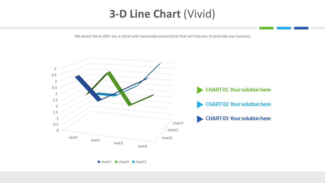 3-D Line Chart (Vivid)