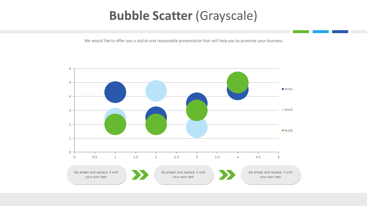Free Bubble Scatter (Grayscale)|Chart|Slides