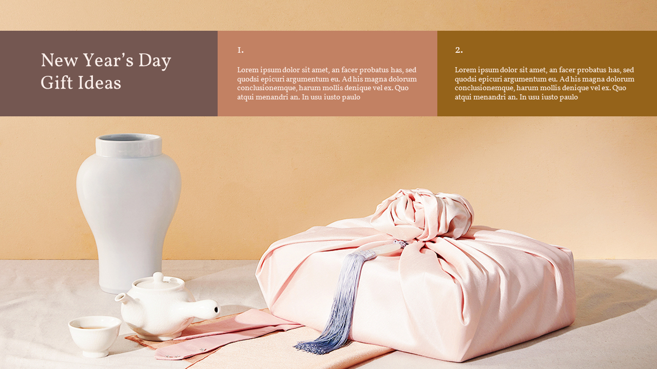Korea New Years Day Gift PowerPoint Design ideas