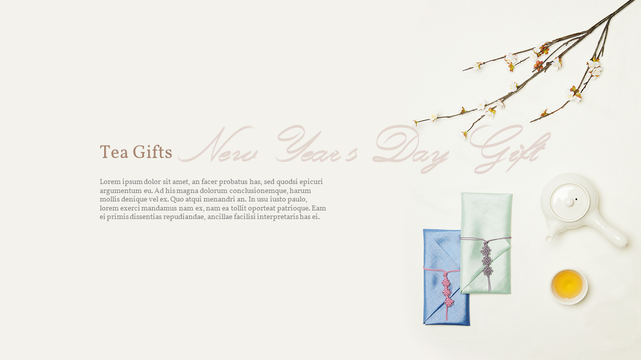 Korea New Years Day Gift PowerPoint Design ideas