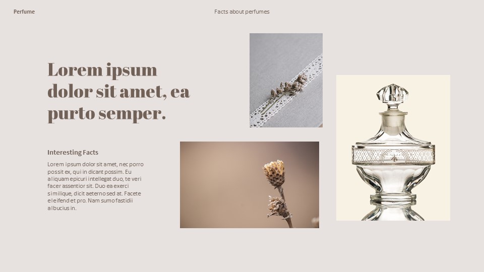 Perfume with Flower Easy Google Slides