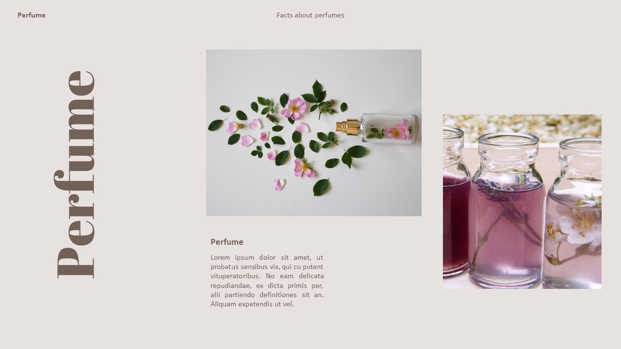 Perfume with Flower PowerPoint Templates