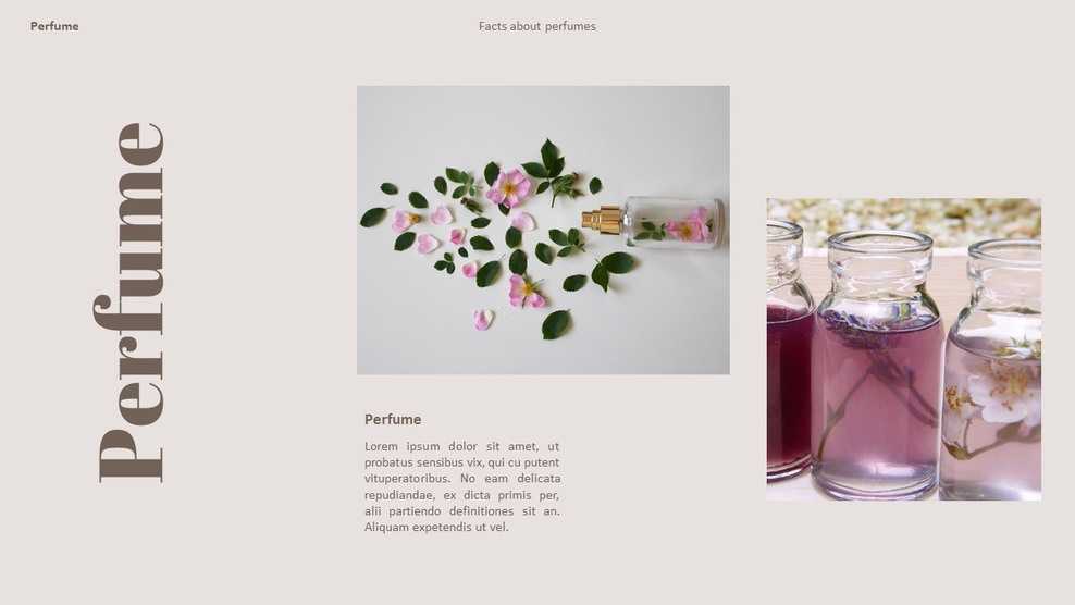 Perfume with Flower PowerPoint Templates