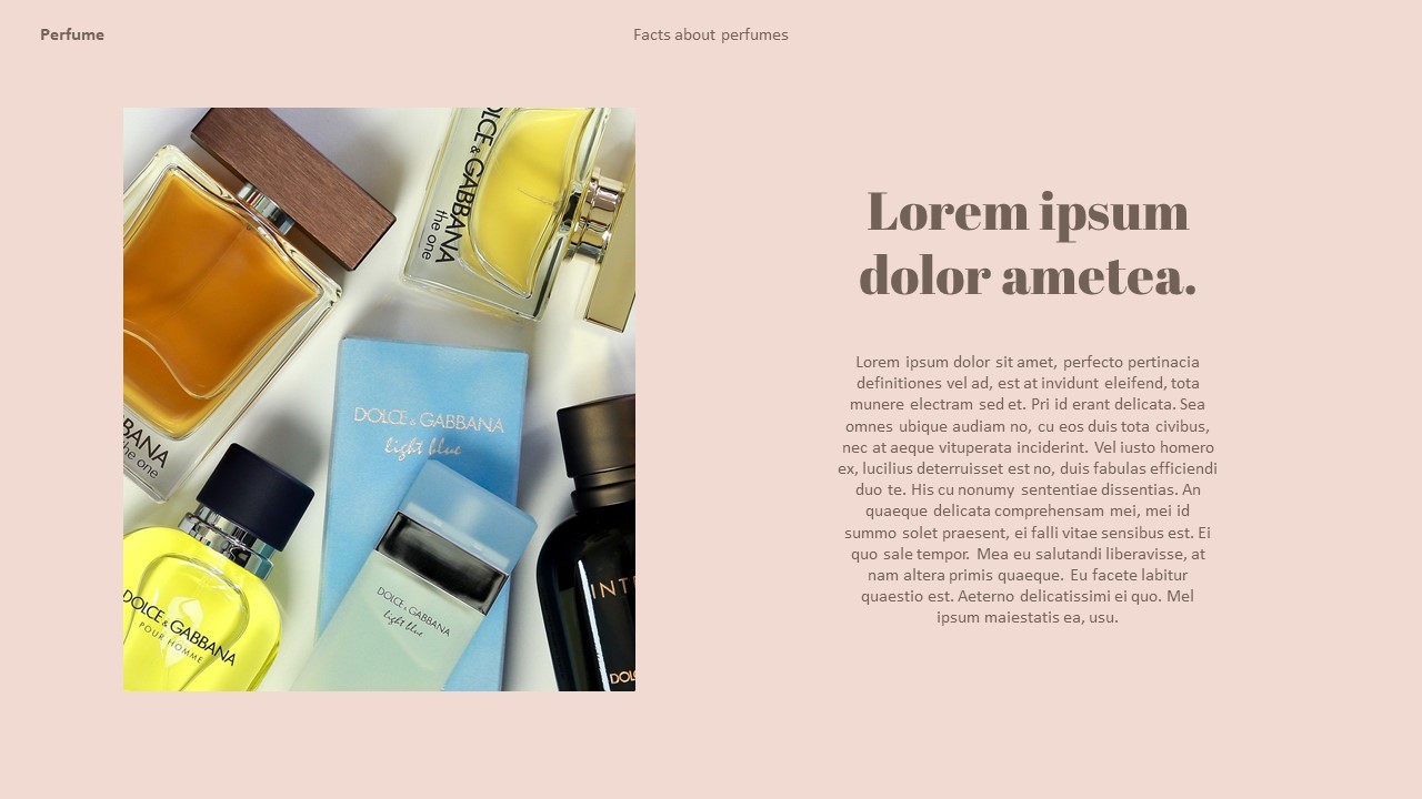 Perfume with Flower PowerPoint Templates