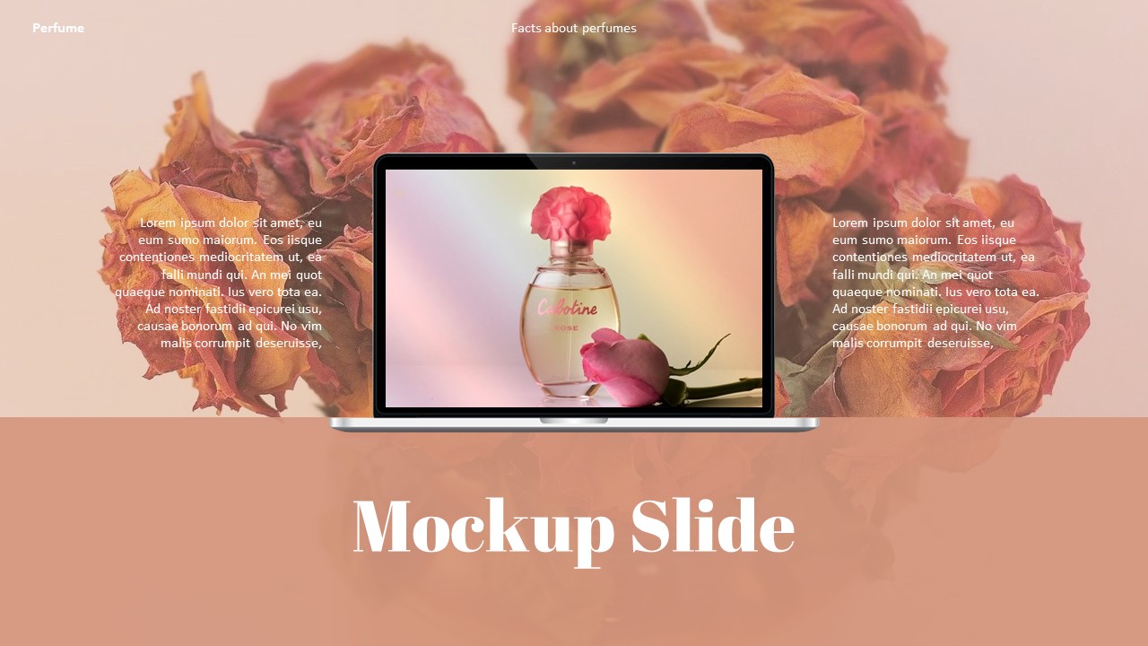 Perfume with Flower PowerPoint Templates