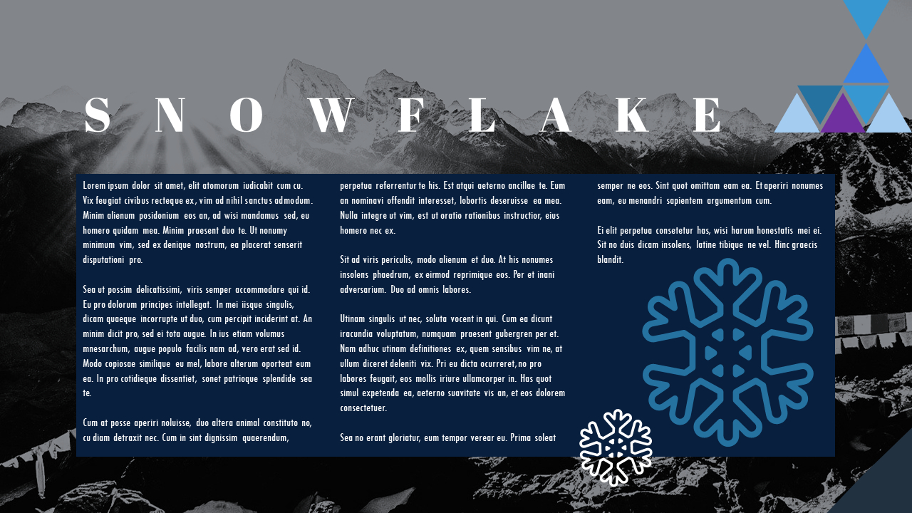 Snowflake Templates Design