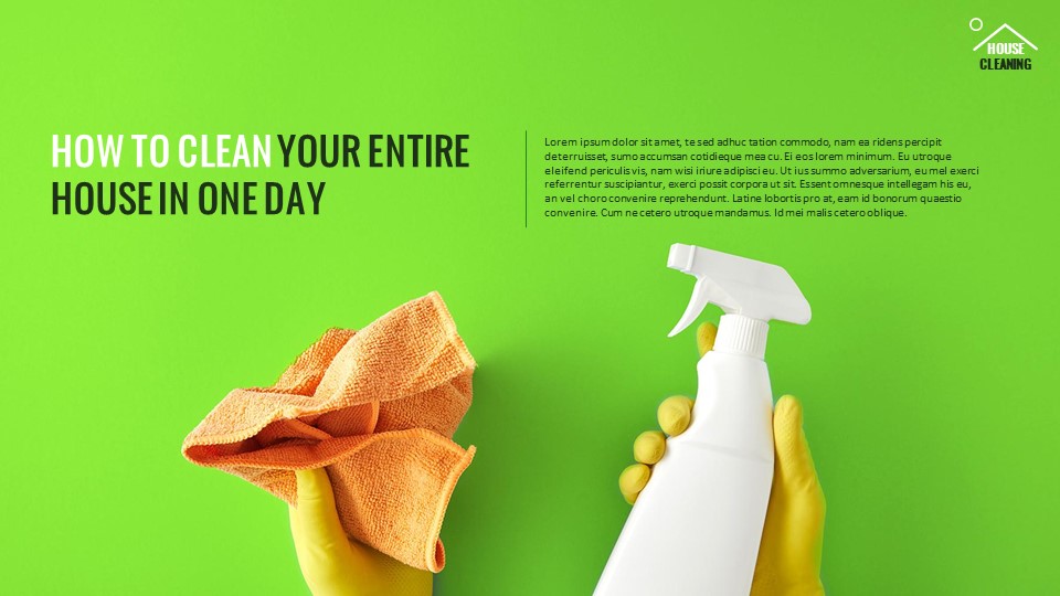 House Cleaning Easy Google Slides Template