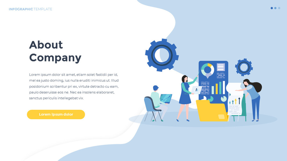 Infographic Flat Design Animated Template