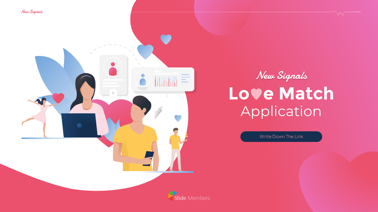 Love Match Application Theme Animated Slides in PowerPoint