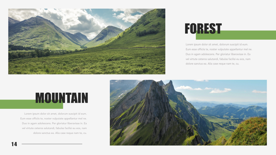 Mountain & Forest Keynote Presentation Template