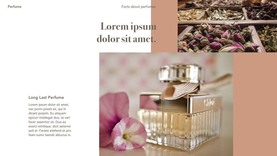 Perfume with Flower Keynote Design