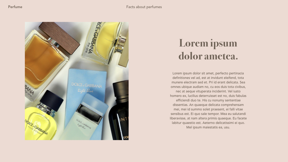 Perfume with Flower Keynote Design