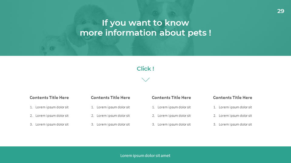 Pet Life Simple PowerPoint Template Design