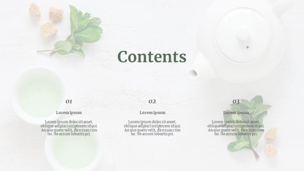 Traditional Tea Google Slides Template Design