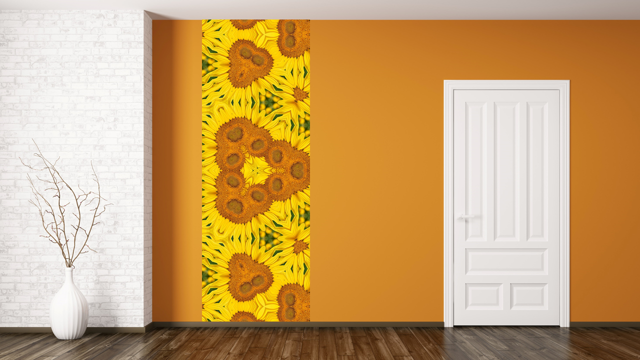 Orange, Yellow Color Artwall Mockup Presentation
