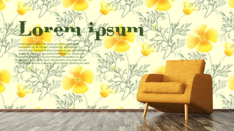 Orange, Yellow Color Artwall Mockup Presentation