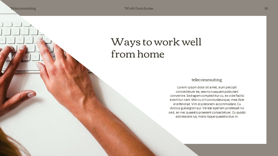 Working from home Simple Templates