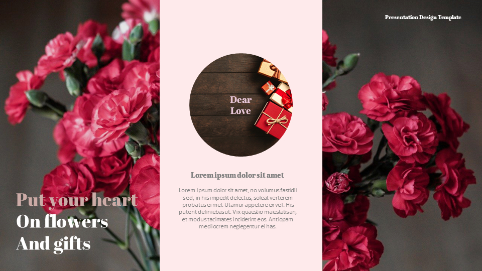 Carnation Flower and Gift PPT Templates Design