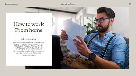 Working from home Simple Google Templates