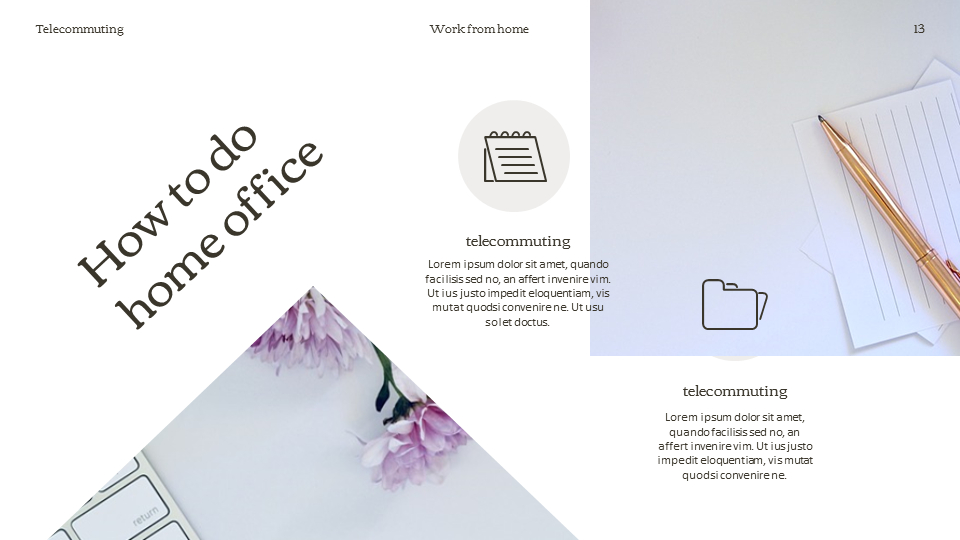 Working from home Simple Google Templates