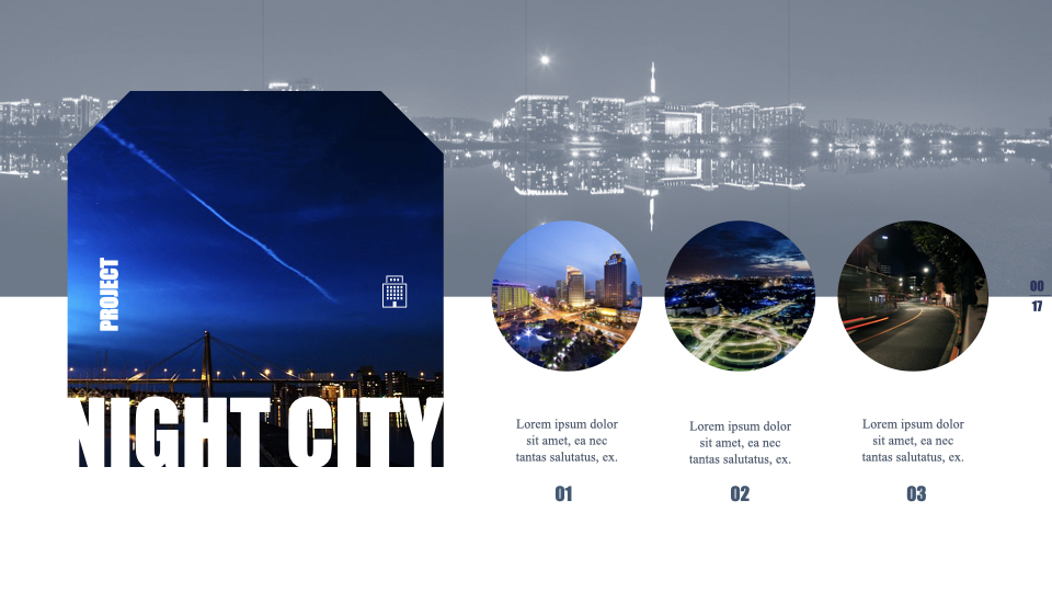 Night View of the City Theme Keynote Design|Business