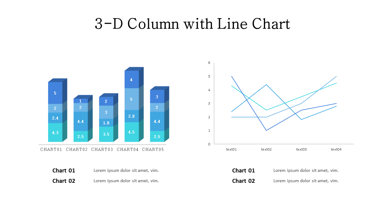 Line and Stacked Column Mix Chart