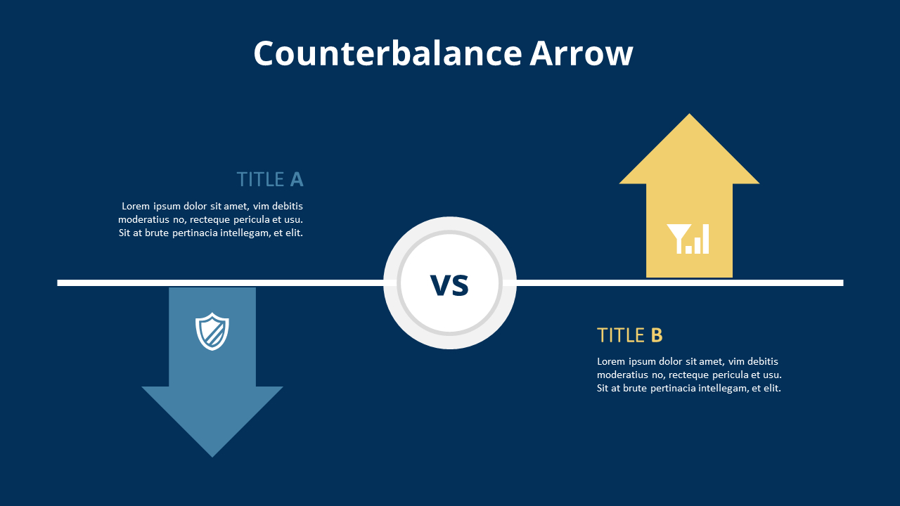 Opposing Arrows Comparison Diagram